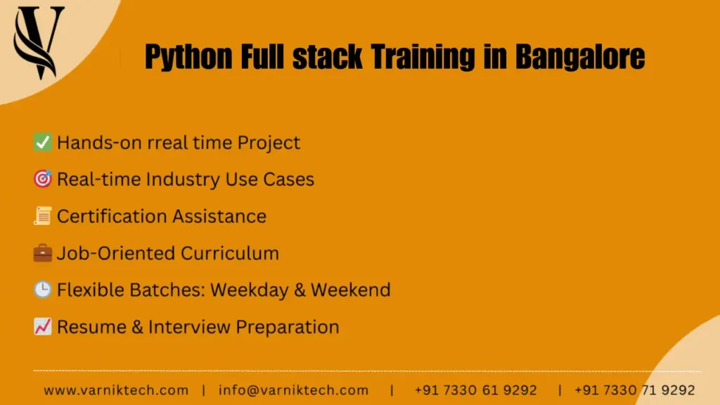 Best #1 Python Full stack Training in Bangalore | Varnik